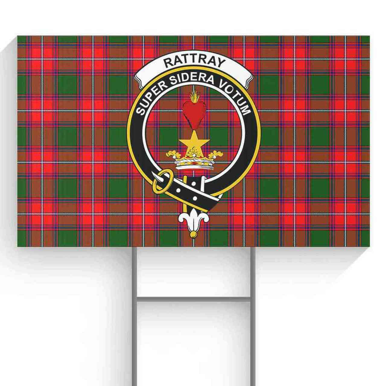 Rattray Tartan Classic Crest Yard Sign | Celticprime.com – celticprime