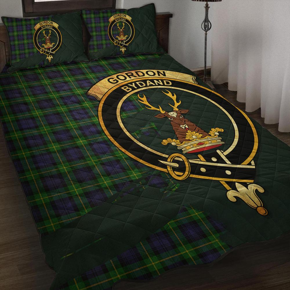 Gordon Modern Tartan Crest Quilt Bed Set Oldest Style | Celticprime.com ...