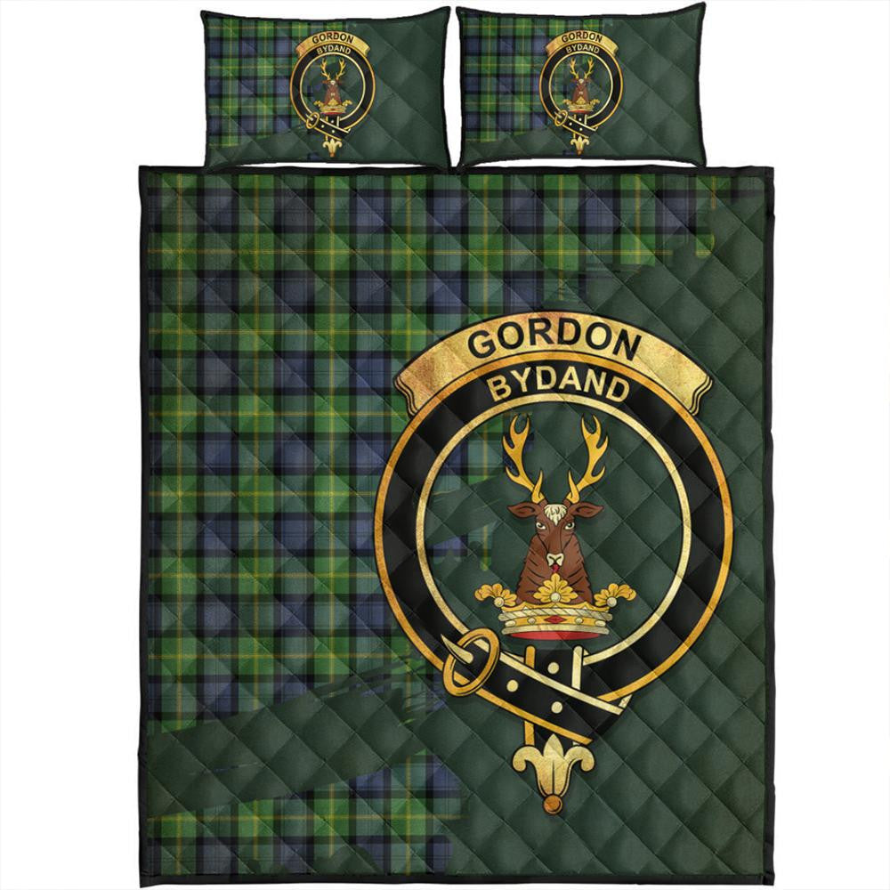 Gordon Old Ancient Tartan Crest Quilt Bed Set Oldest Style ...