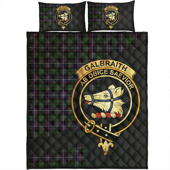 Galbraith Modern Tartan Crest Quilt Bed Set Oldest Style | Celticprime ...