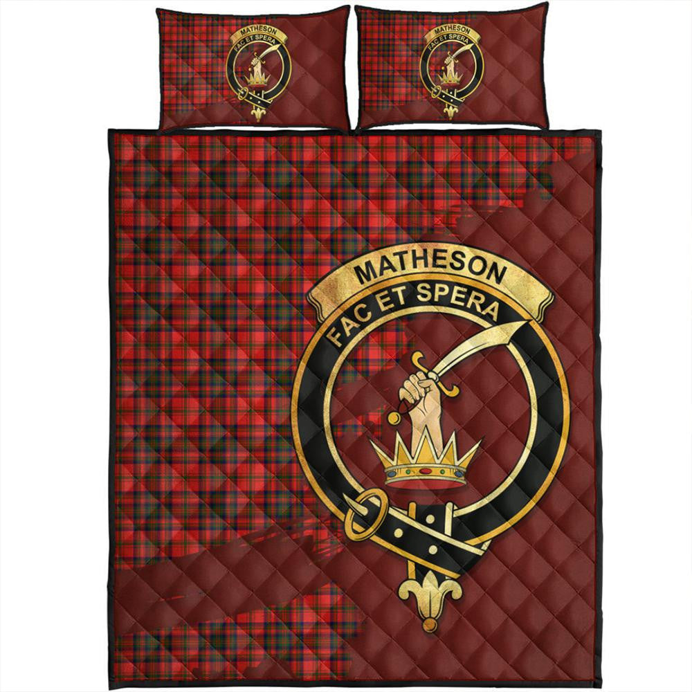 Matheson Modern Tartan Crest Quilt Bed Set Oldest Style | Celticprime ...