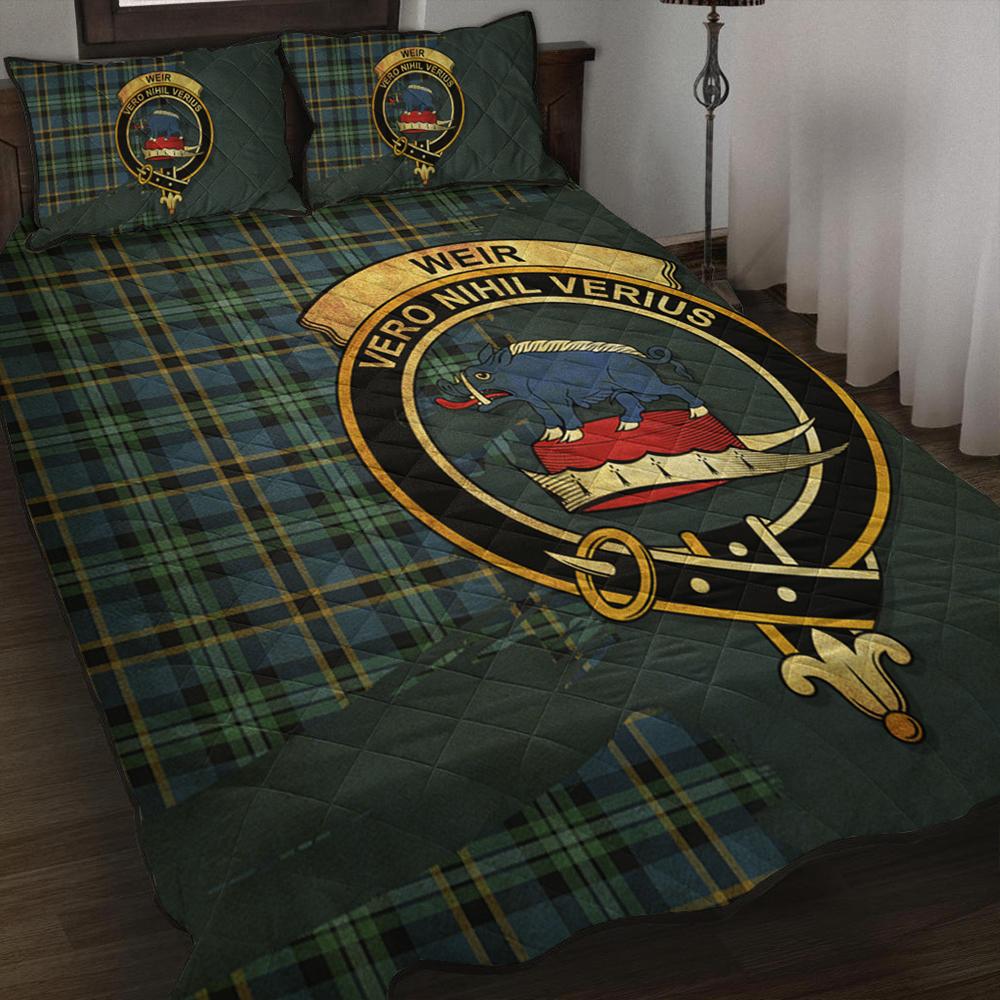 Weir Ancient Tartan Crest Quilt Bed Set Oldest Style | Celticprime.com – celticprime