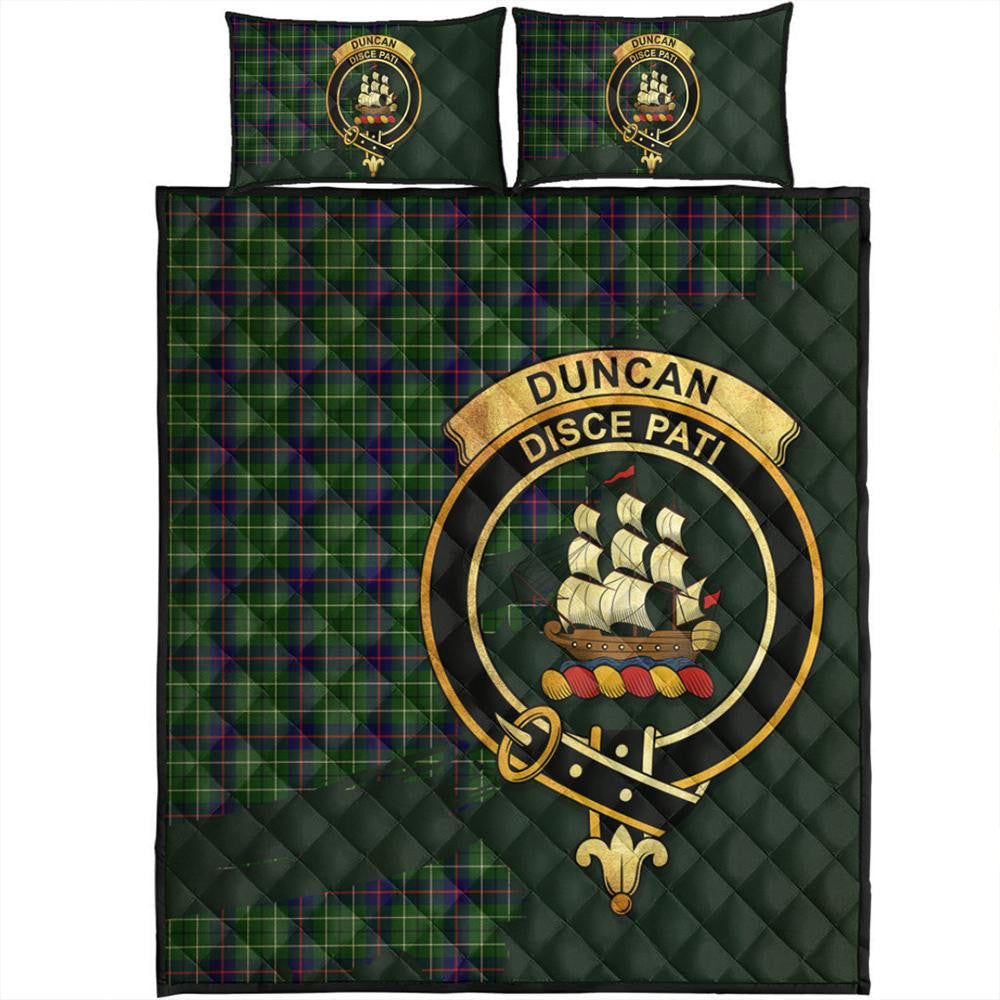 Duncan Modern Tartan Crest Quilt Bed Set Oldest Style | Celticprime.com ...