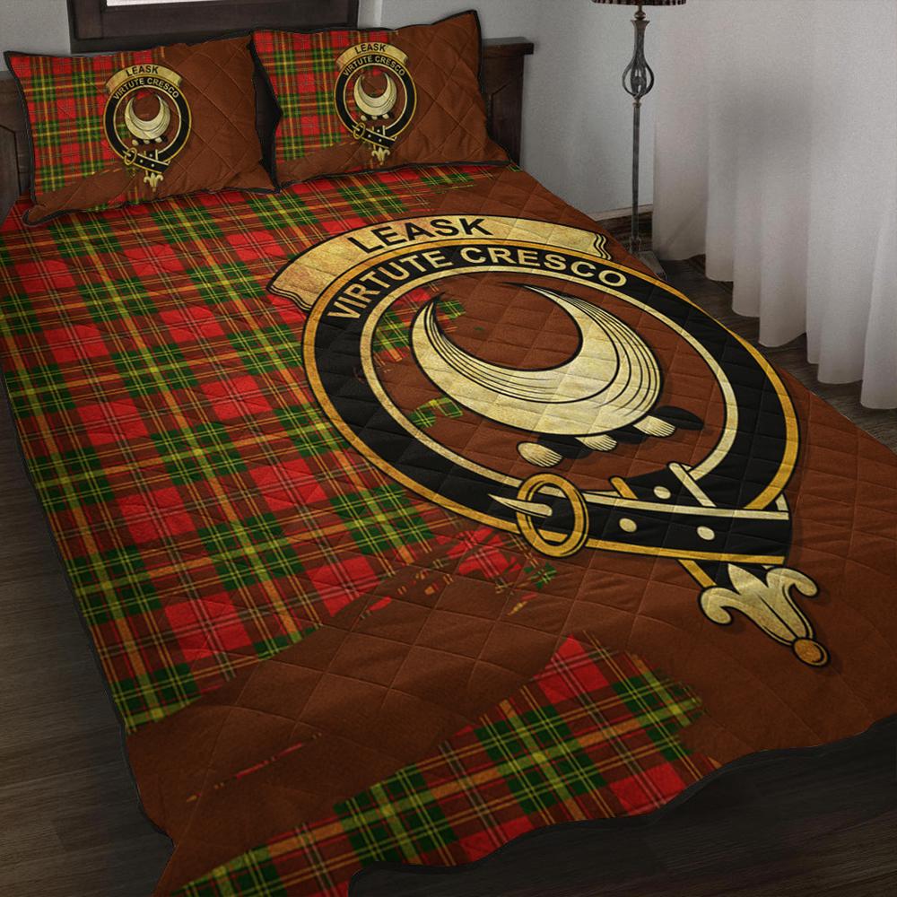 Leask Tartan Crest Quilt Bed Set Oldest Style | Celticprime.com ...