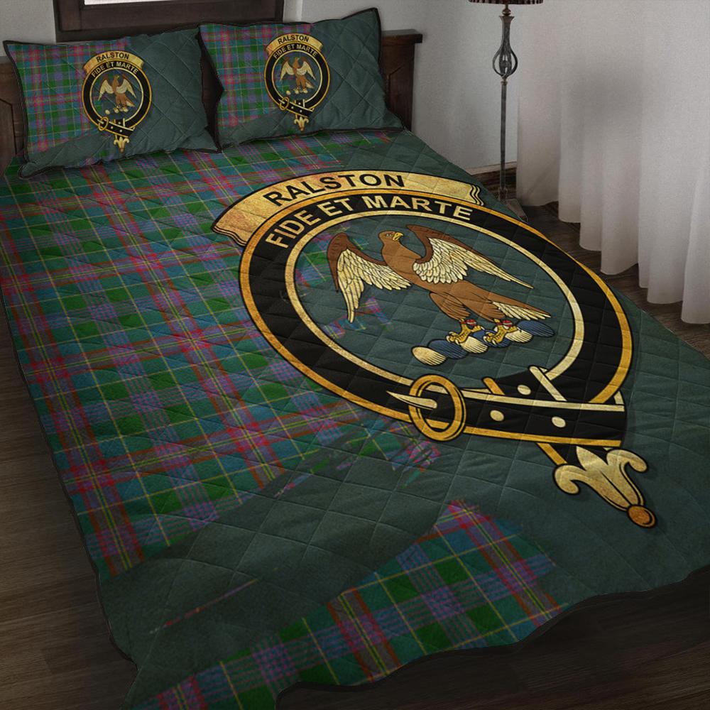 Ralston Tartan Crest Quilt Bed Set Oldest Style | Celticprime.com – celticprime