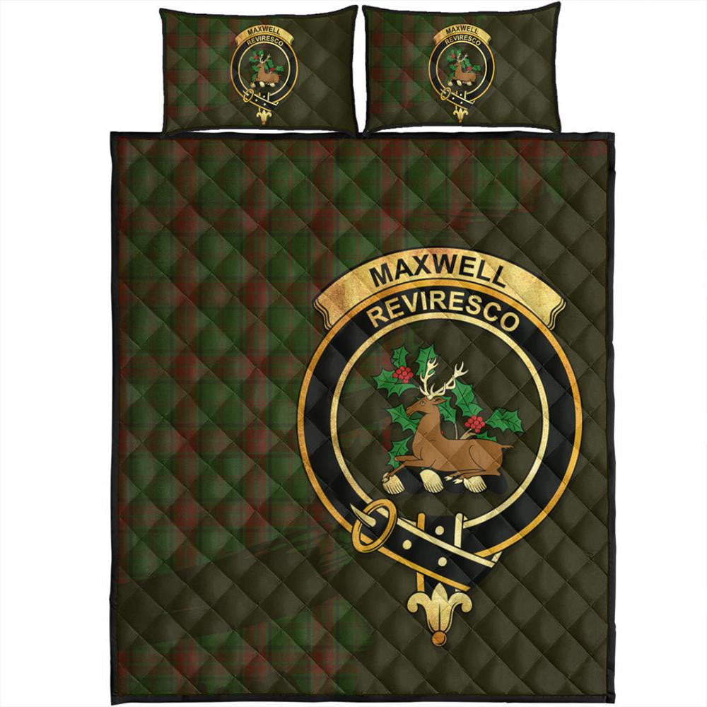 Maxwell Hunting Tartan Crest Quilt Bed Set Oldest Style | Celticprime ...