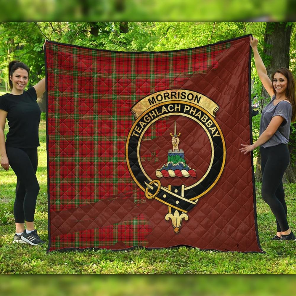 Morrison Red Modern Crest Premium Quilt Oldest Style | Celticprime.com ...