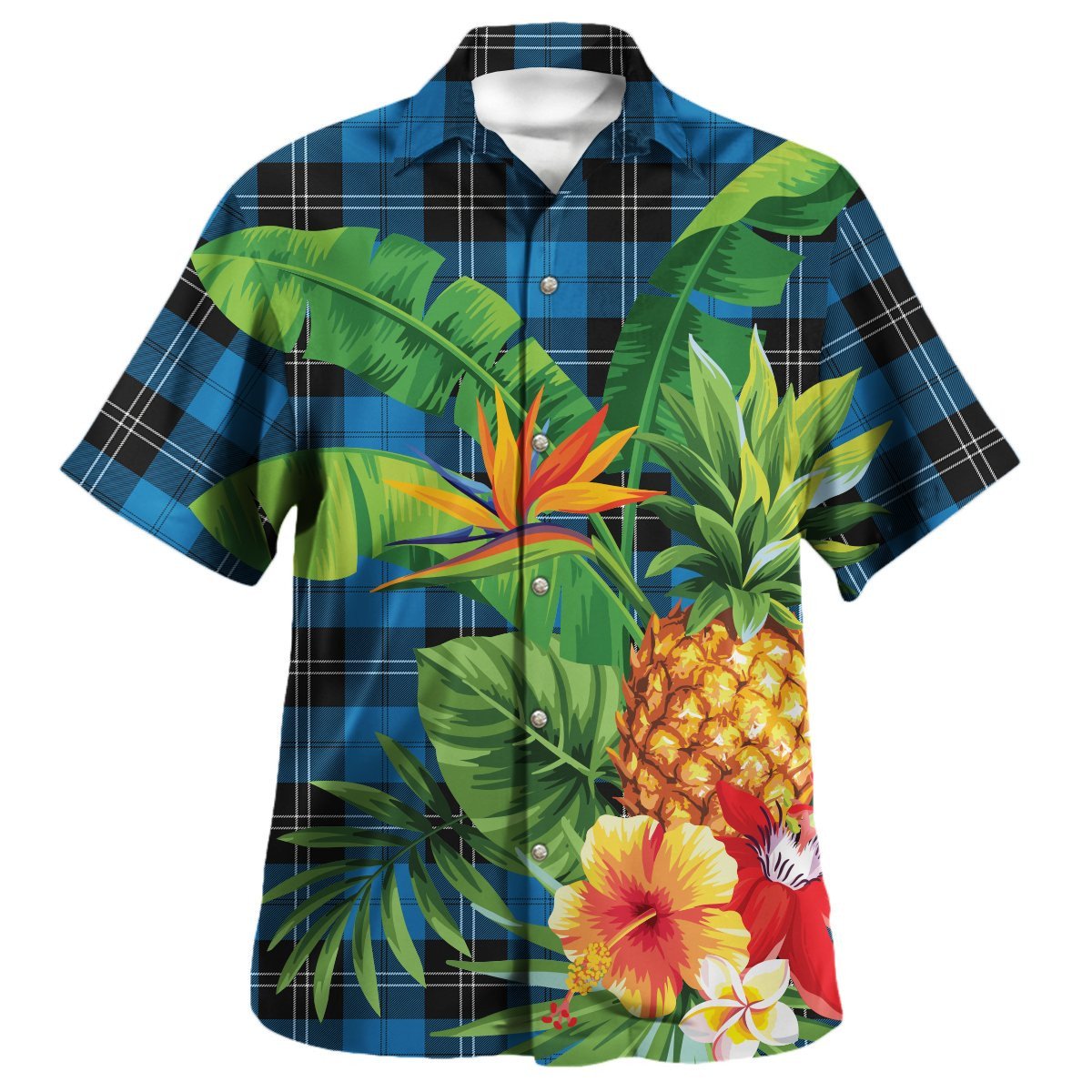 Ramsay Blue Ancient Tartan Aloha Shirt New Style | Celticprime.com ...