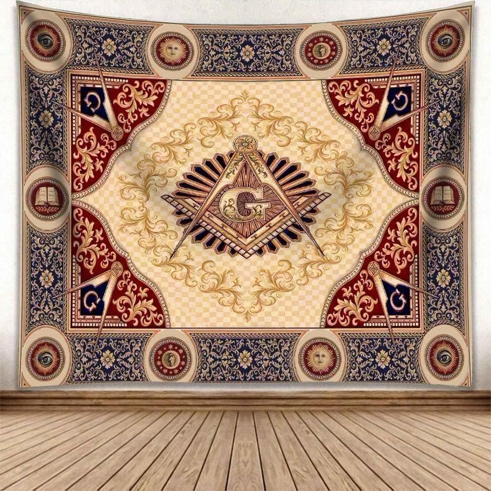 Freemason Area Rugry Crest Ver6 Tapestry | Celticprime.com – celticprime