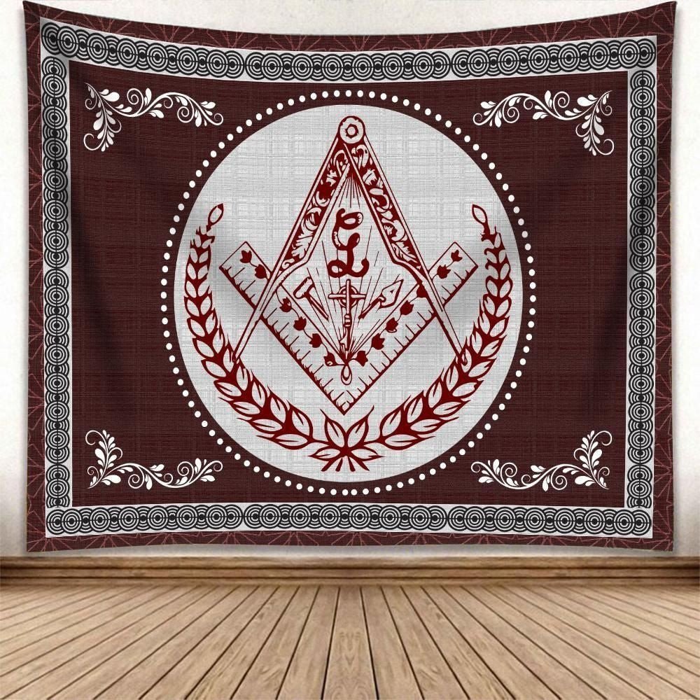 Freemason Area Rugry Crest Ver4 Tapestry | Celticprime.com – celticprime
