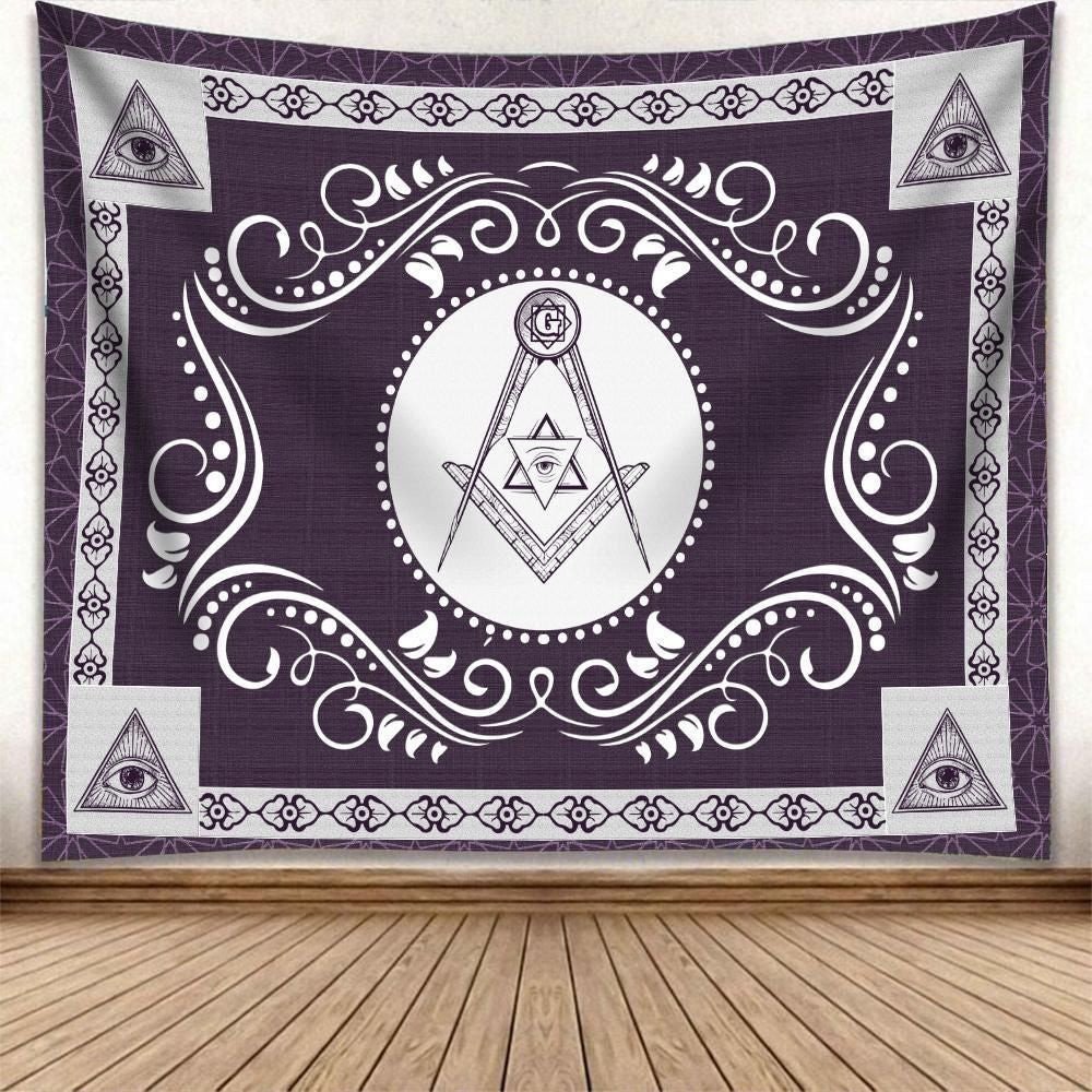 Freemason Area Rugry Crest Ver9 Tapestry | Celticprime.com – celticprime