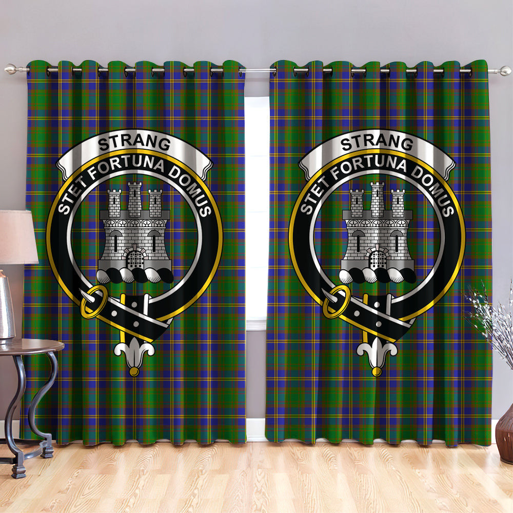 Strange of Balkaskie Clan Badge Tartan Classic Window Curtain ...