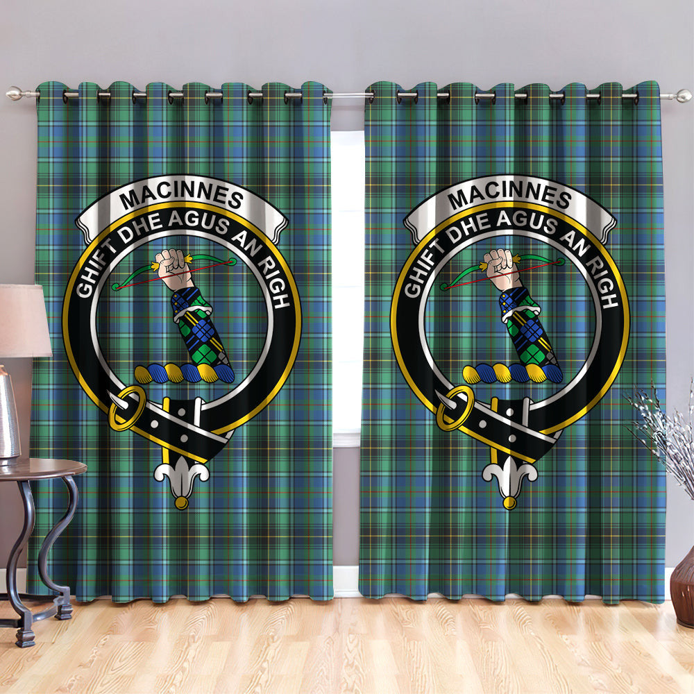 MacInnes Ancient Clan Badge Tartan Classic Window Curtain | Celticprime ...