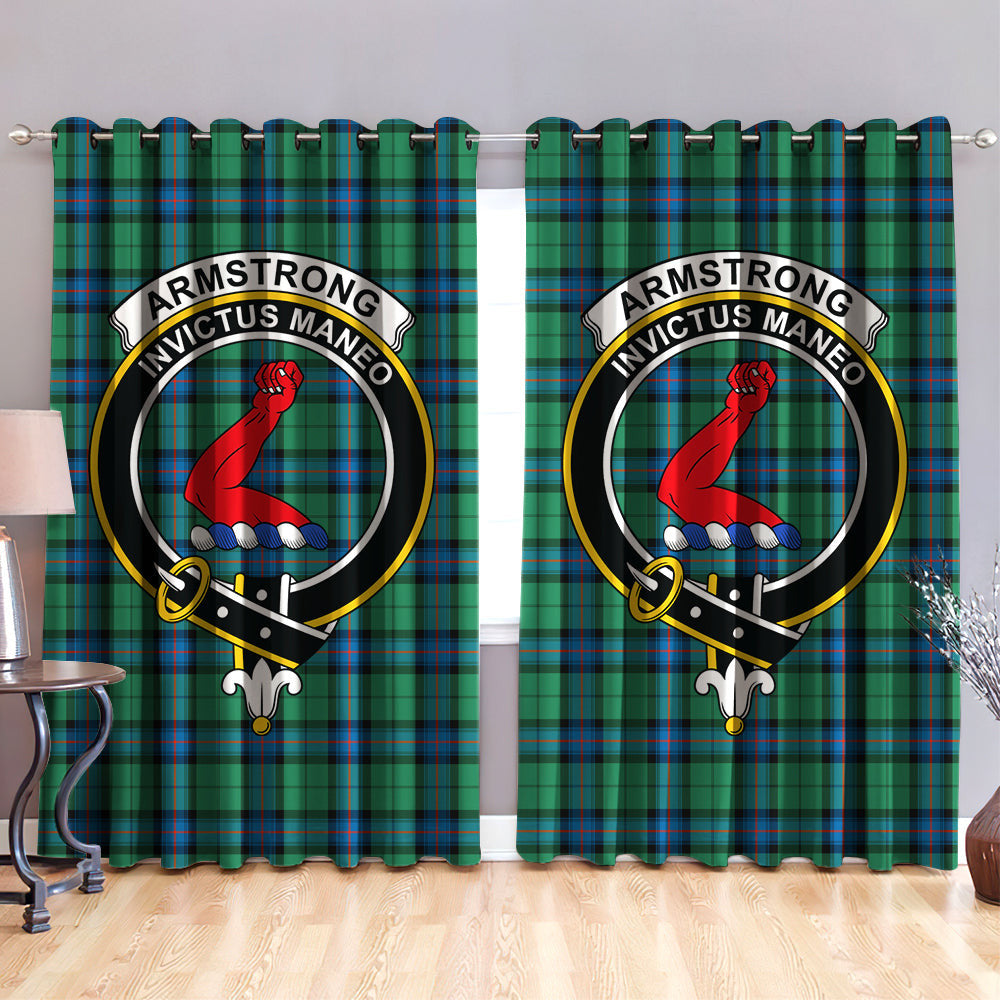 Armstrong Ancient Clan Badge Tartan Classic Window Curtain ...