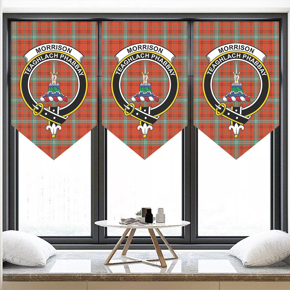 Morrison Red Ancient Tartan Classic Crest Pennant | Scottishlovers.com ...