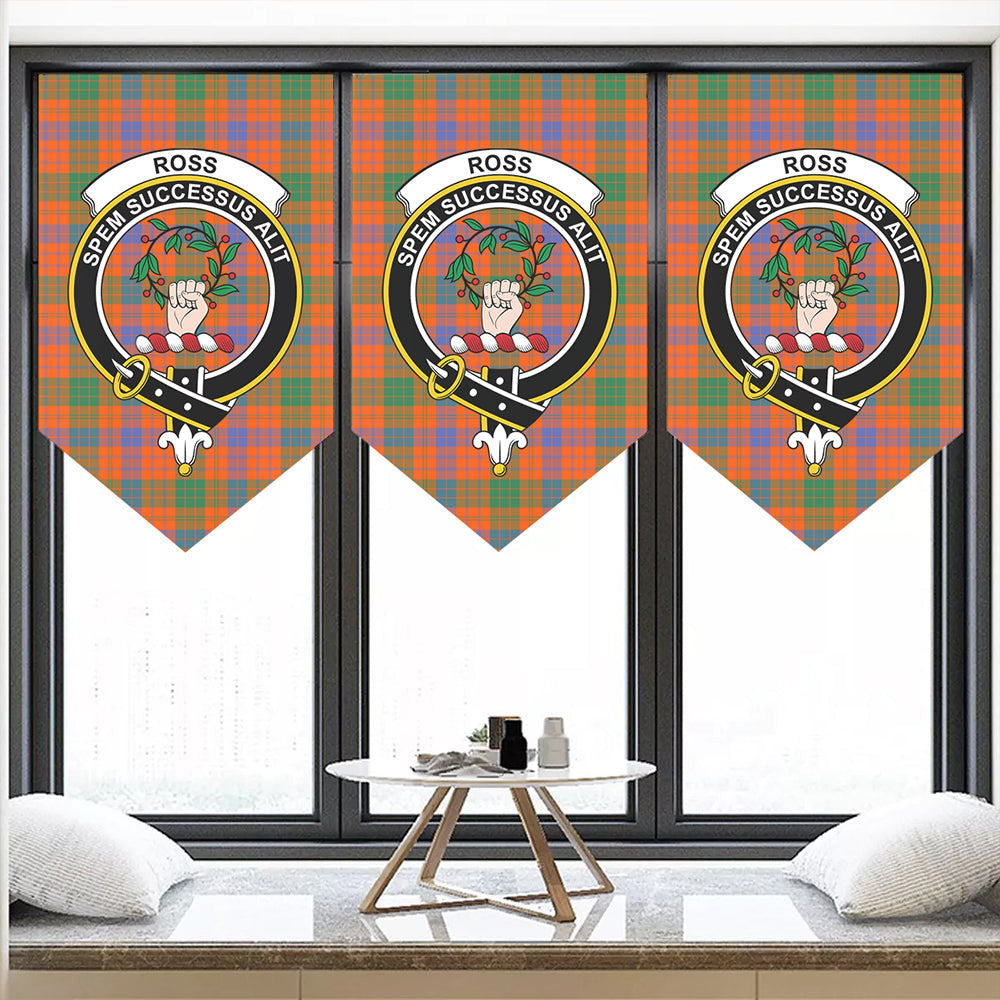 Ross Ancient Tartan Classic Crest Pennant | Scottishlovers.com ...