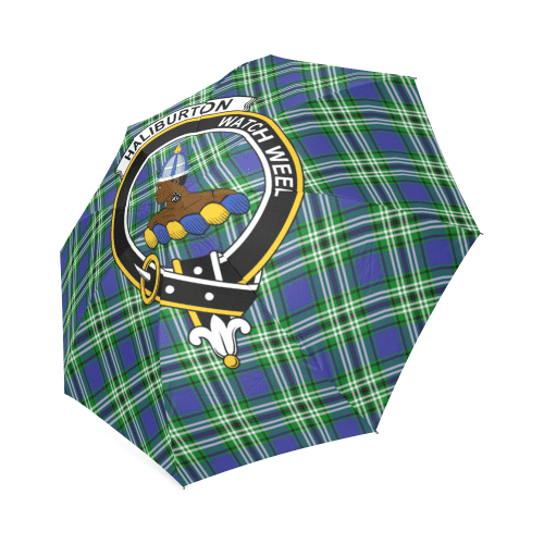 Haliburton Clan Badge Tartan Umbrella | Celticprime.com – celticprime