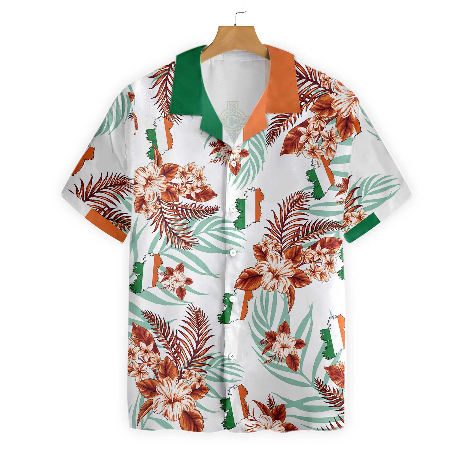 Irish Celtic Cross Shamrock Ireland Proud Hawaiian Shirt | Celticprime ...