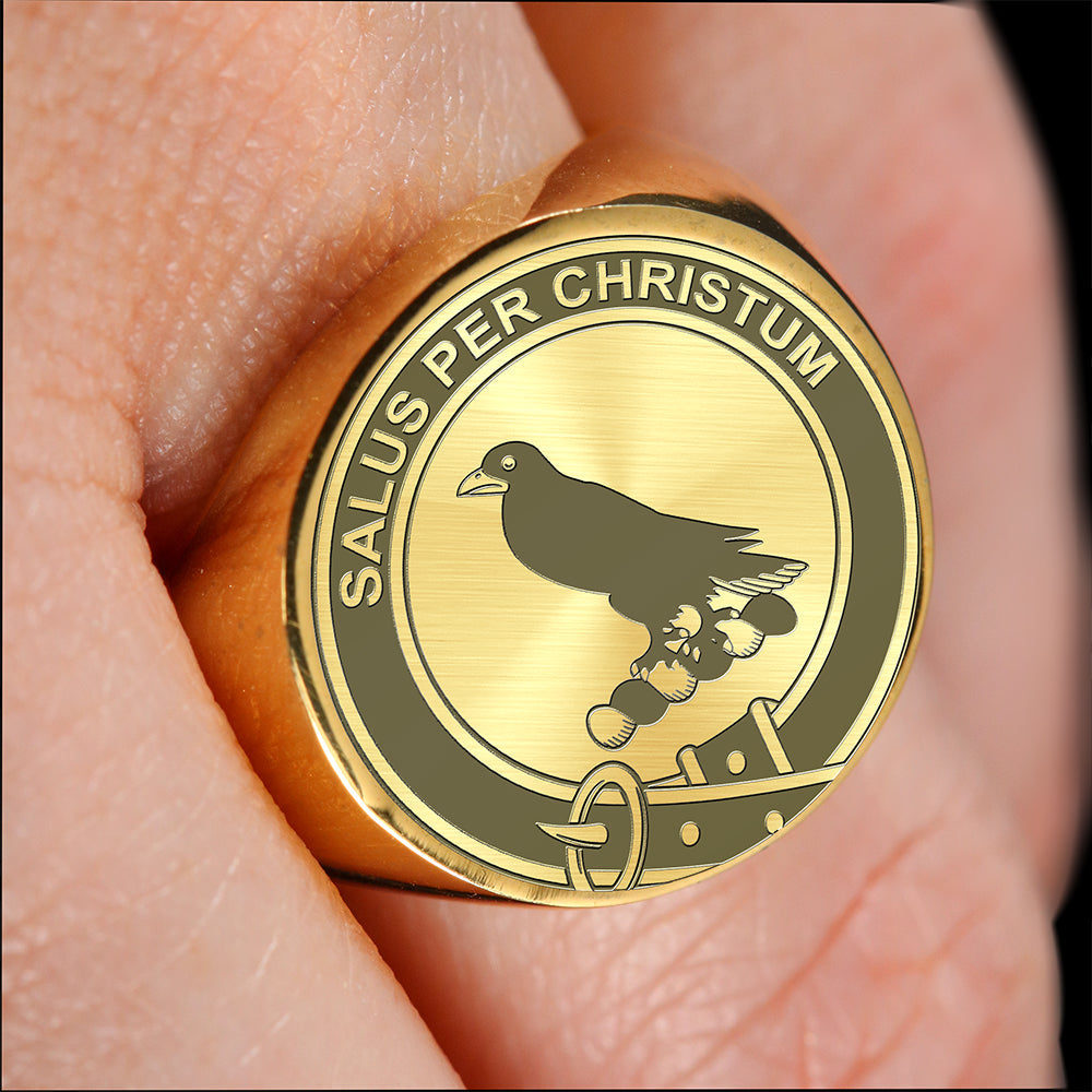 Abernethy Clan Badge Engraved Signet Ring | Celticprime.com – celticprime