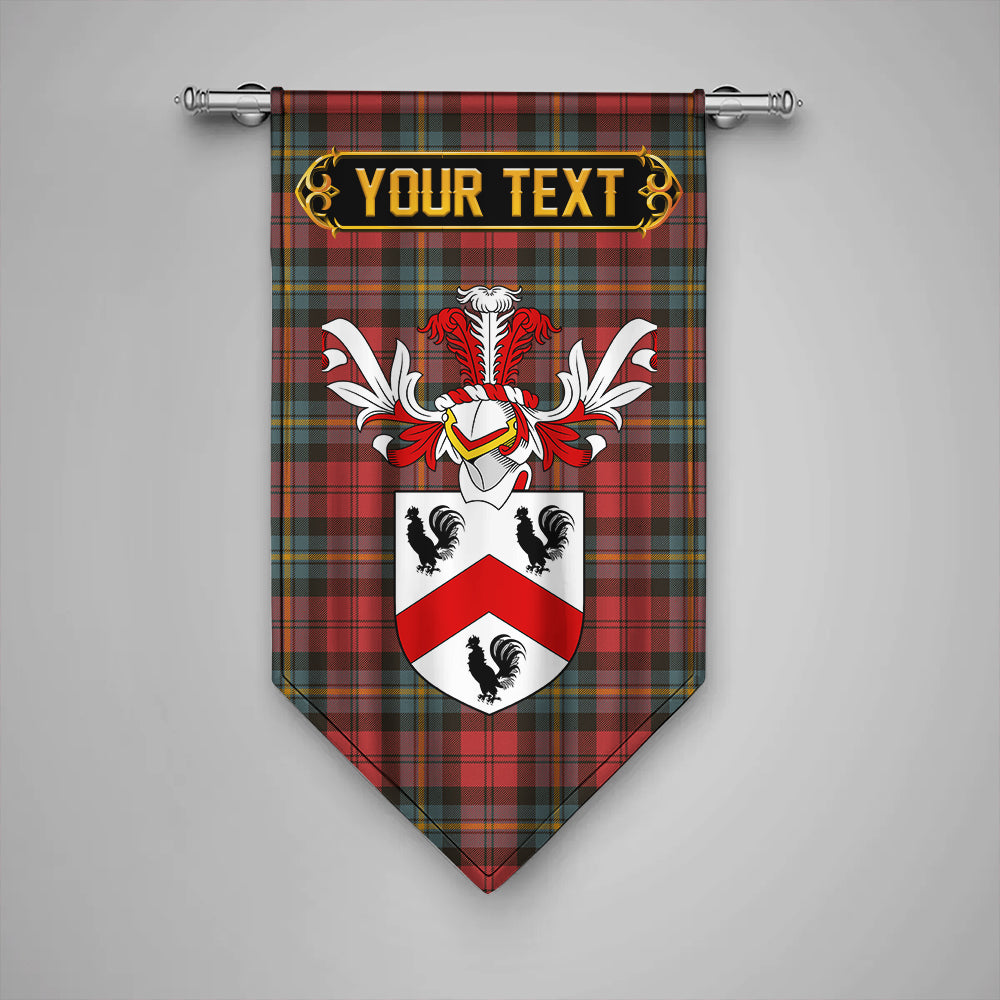Aitken Weathered Clan Badge Tartan Gonfalon Personalize | Celticprime ...