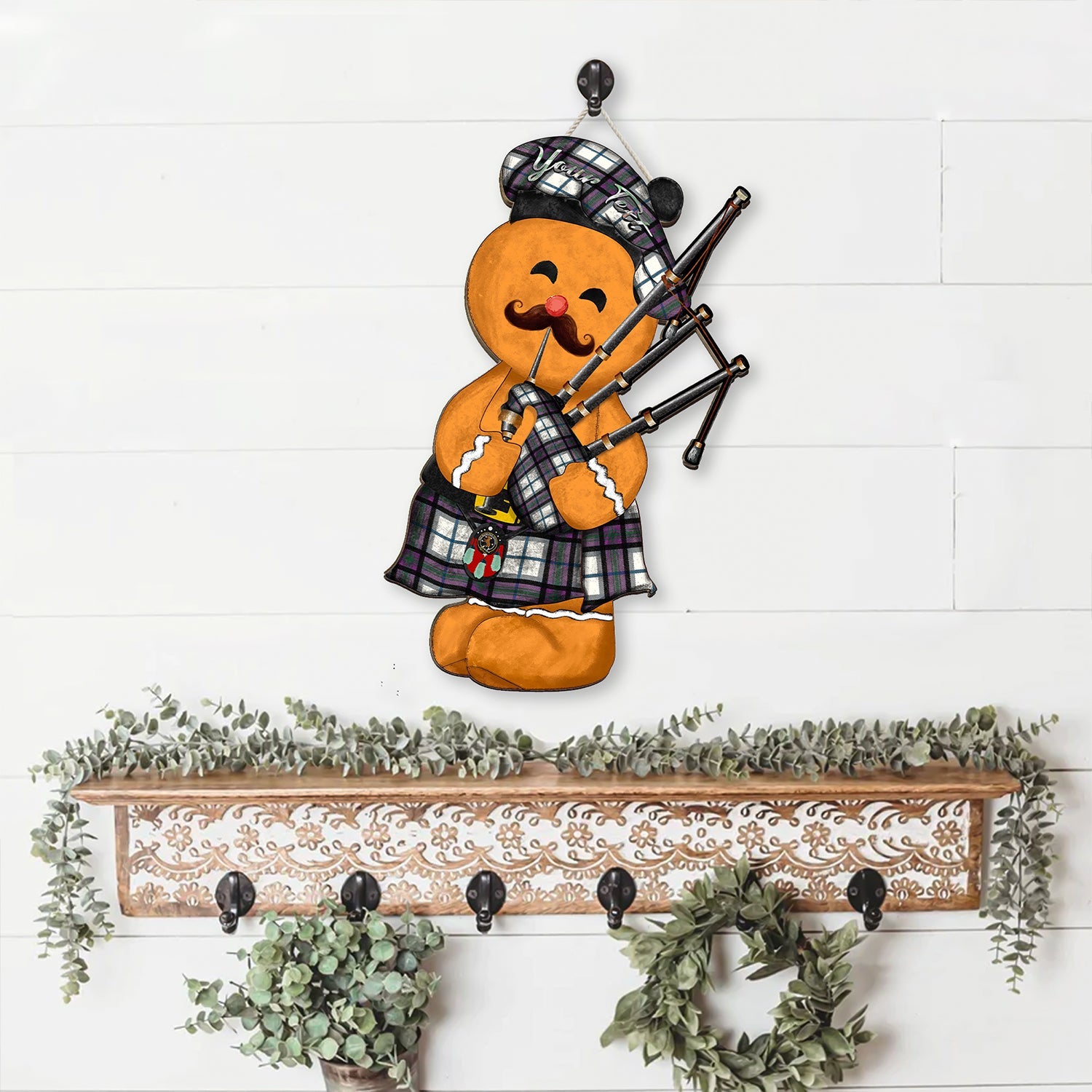 Alexander of Menstry Dress Ancient Crest Tartan Wooden Sign Gingerbread ...