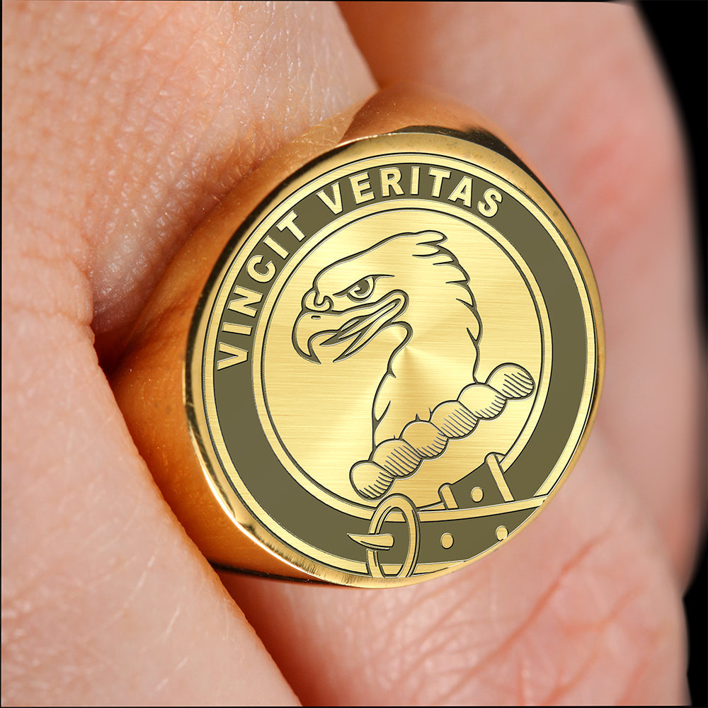 Allison Clan Badge Engraved Signet Ring | Celticprime.com – celticprime