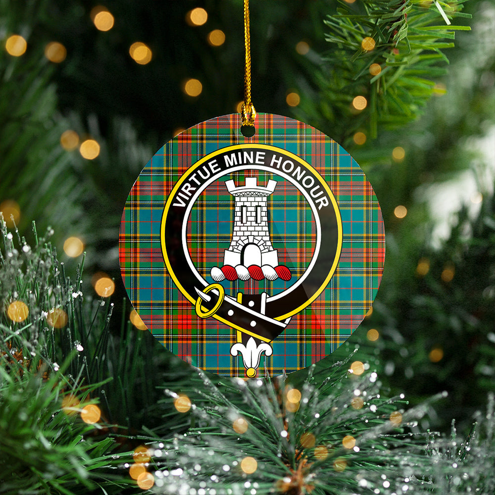 Beaton Ancient Clan Badge Tartan Plastic Christmas Ornaments ...