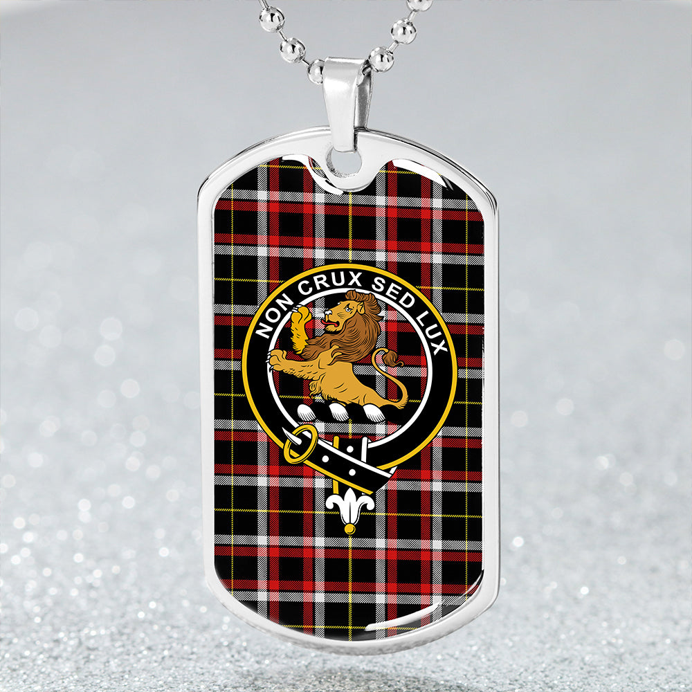 Black (DCD) Modern Clan Badge Classic Tartan Dog Tag Necklace ...