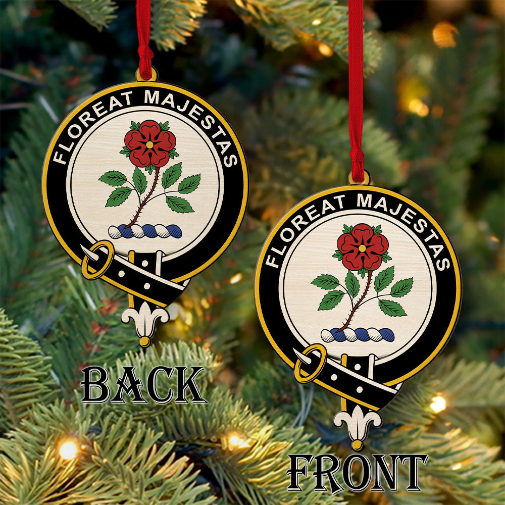 Broun Clan Badge Wood Acrylic Ornament | Celticprime.com – celticprime
