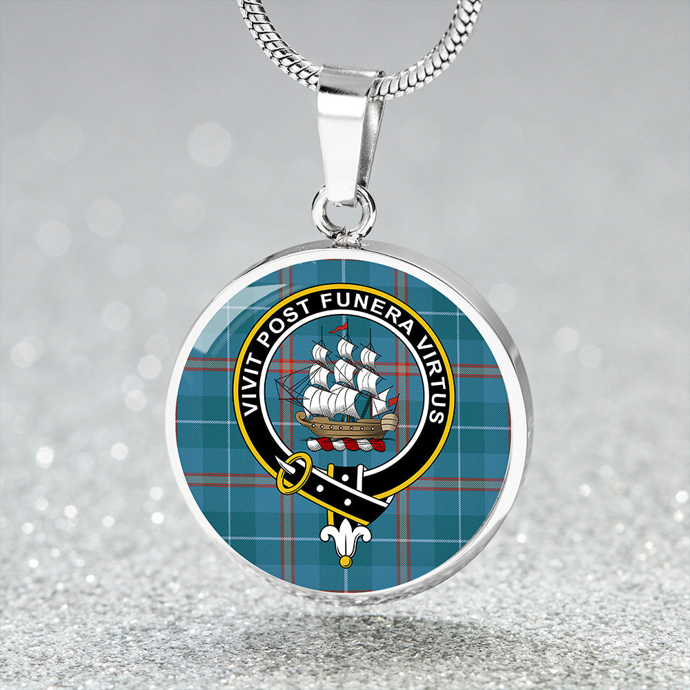 Bryson 1988 Ancient Clan Badge Tartan Classic Circle Necklace ...