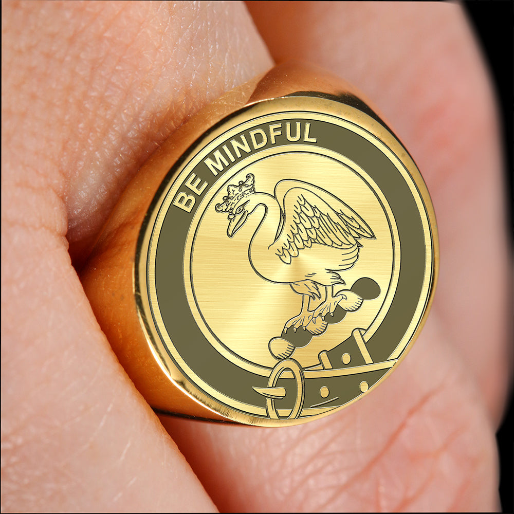 Calder (Calder-Campbell) Clan Badge Engraved Signet Ring | Celticprime ...