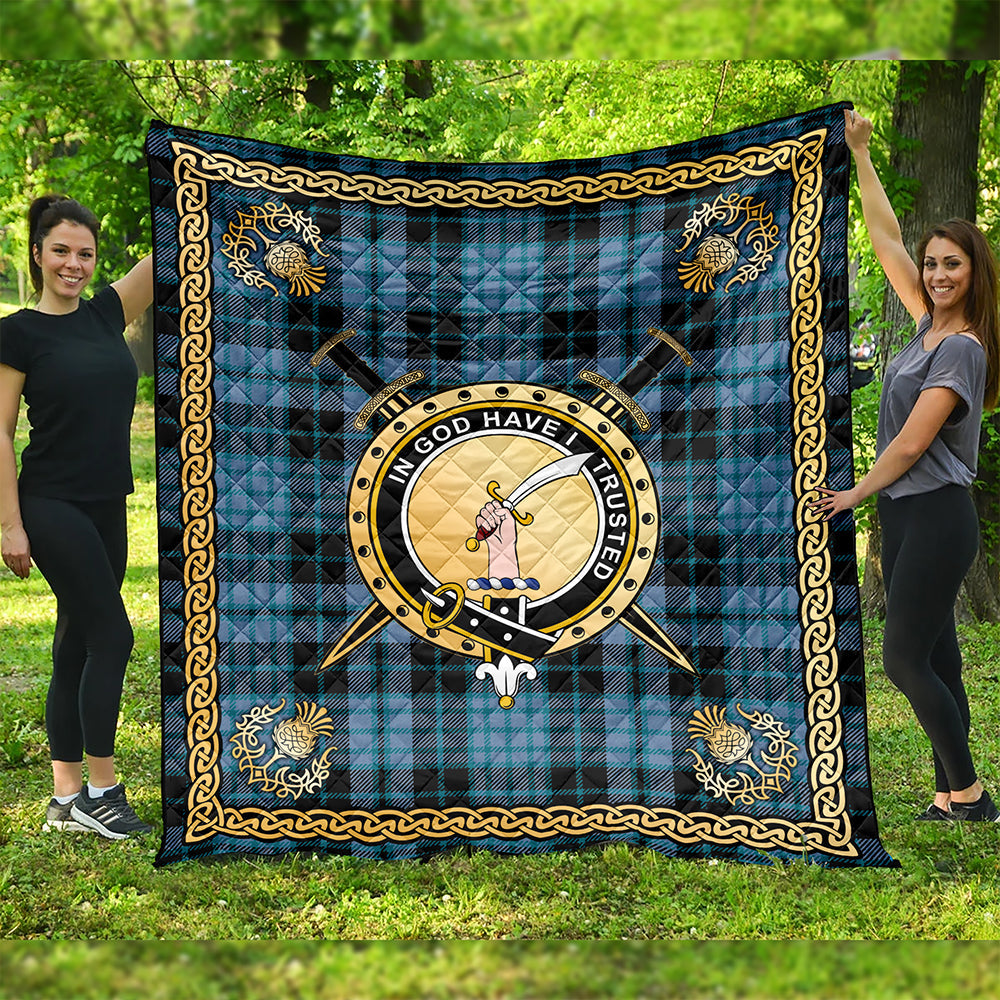 Clark (Clergy) Ancient Clan Badge Tartan Premium Quilt Celtic Shield ...