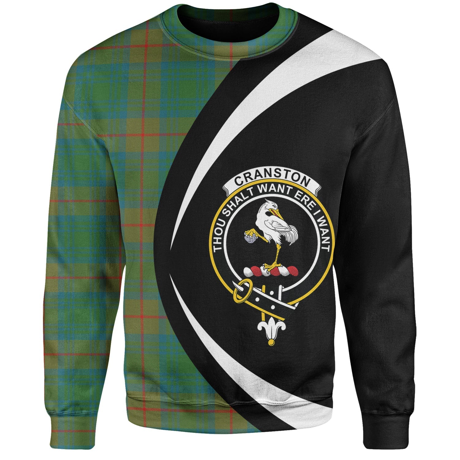Cranston Ancient Clan Badge Tartan Sweatshirt Circle Style Personalized ...