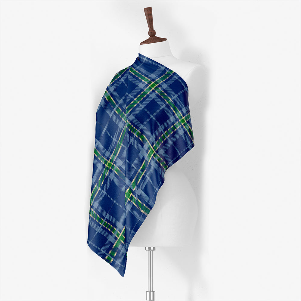 Denovan Weathered Tartan Classic Silk Habotai Square Scarf ...