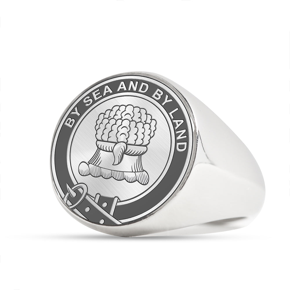 Donald Clan Badge Engraved Signet Ring | Celticprime.com – celticprime