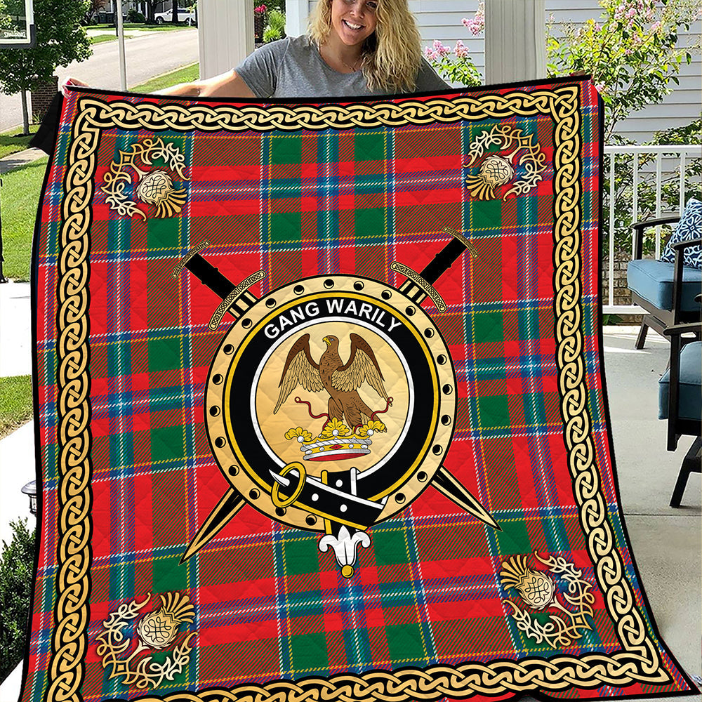 Drummond of Perth Modern Clan Badge Tartan Premium Quilt Celtic Shield ...