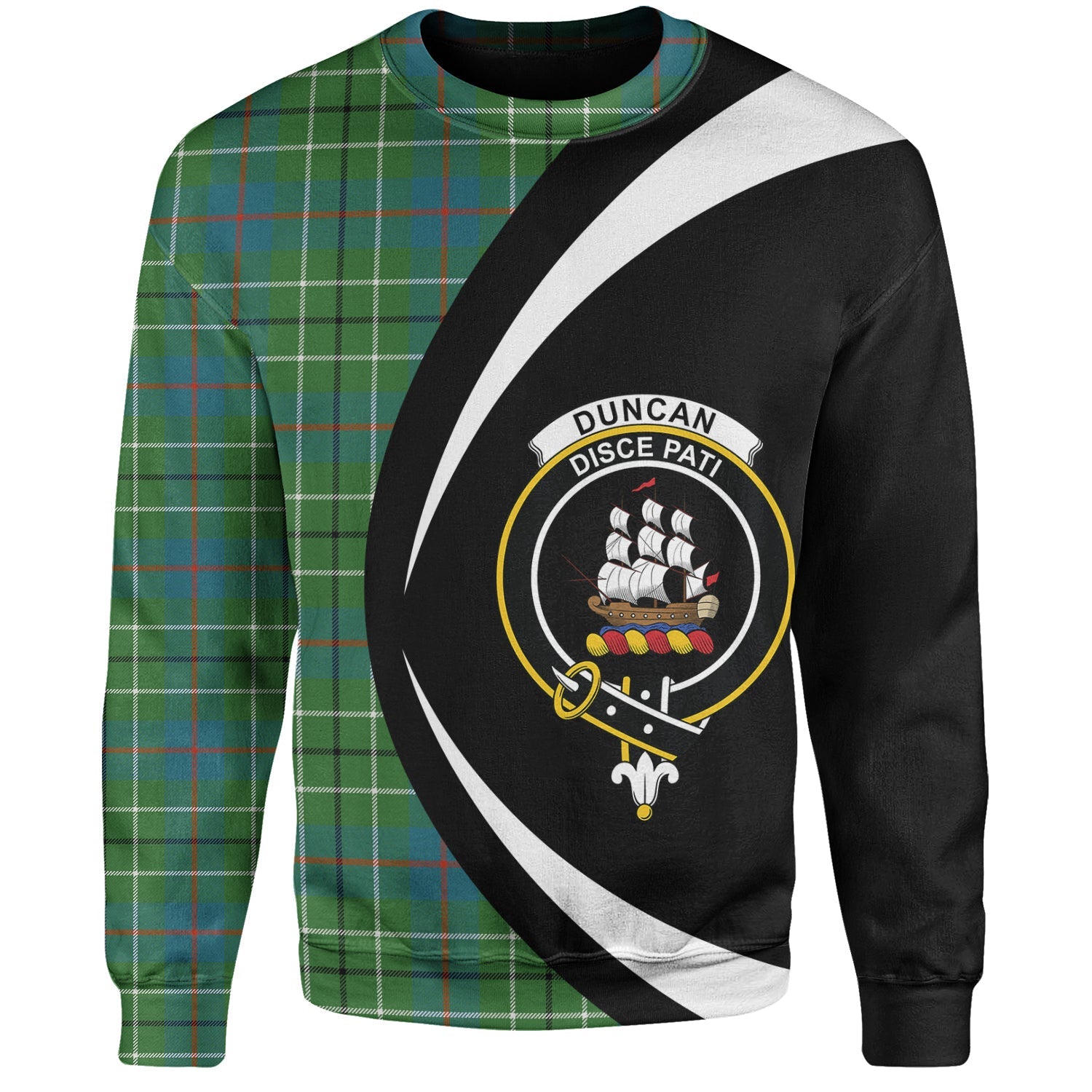 Duncan Ancient Clan Badge Tartan Sweatshirt Circle Style Personalized ...