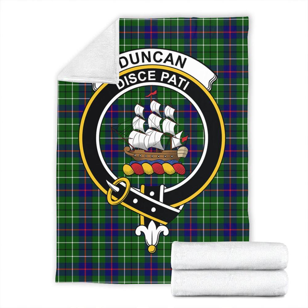 Duncan Modern Tartan Crest Premium Blanket | Celticprime.com – celticprime