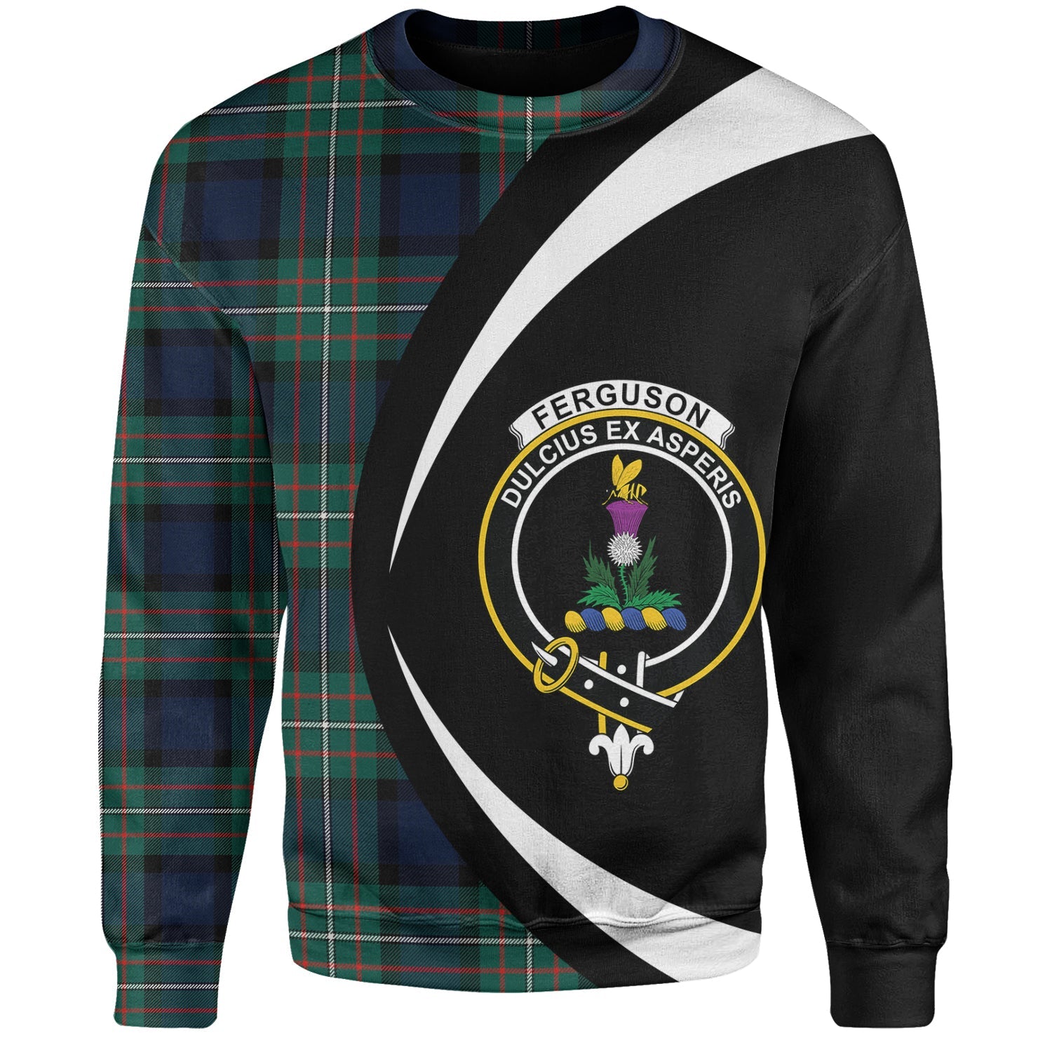 Ferguson Modern Clan Badge Tartan Sweatshirt Circle Style Personalized ...