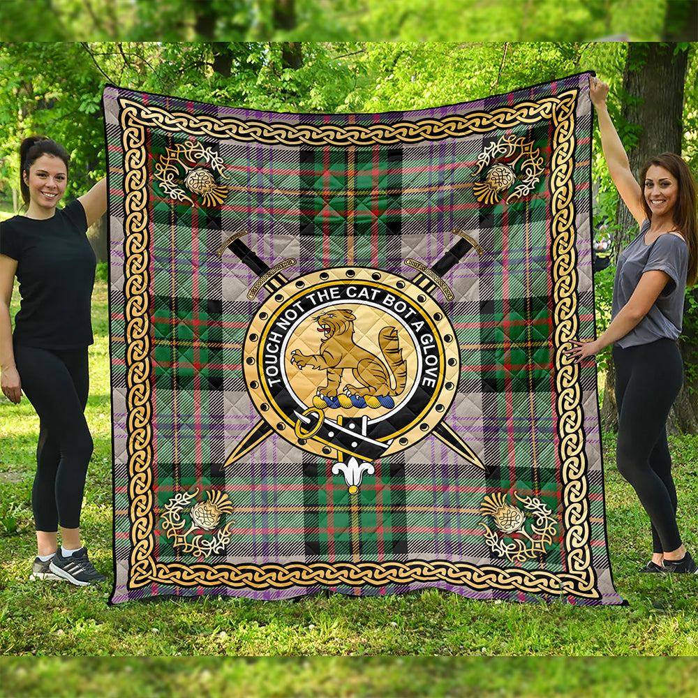 Firth of Tay (Gillies Dress) Ancient Clan Badge Tartan Premium Quilt Celtic Shield | Celticprime ...