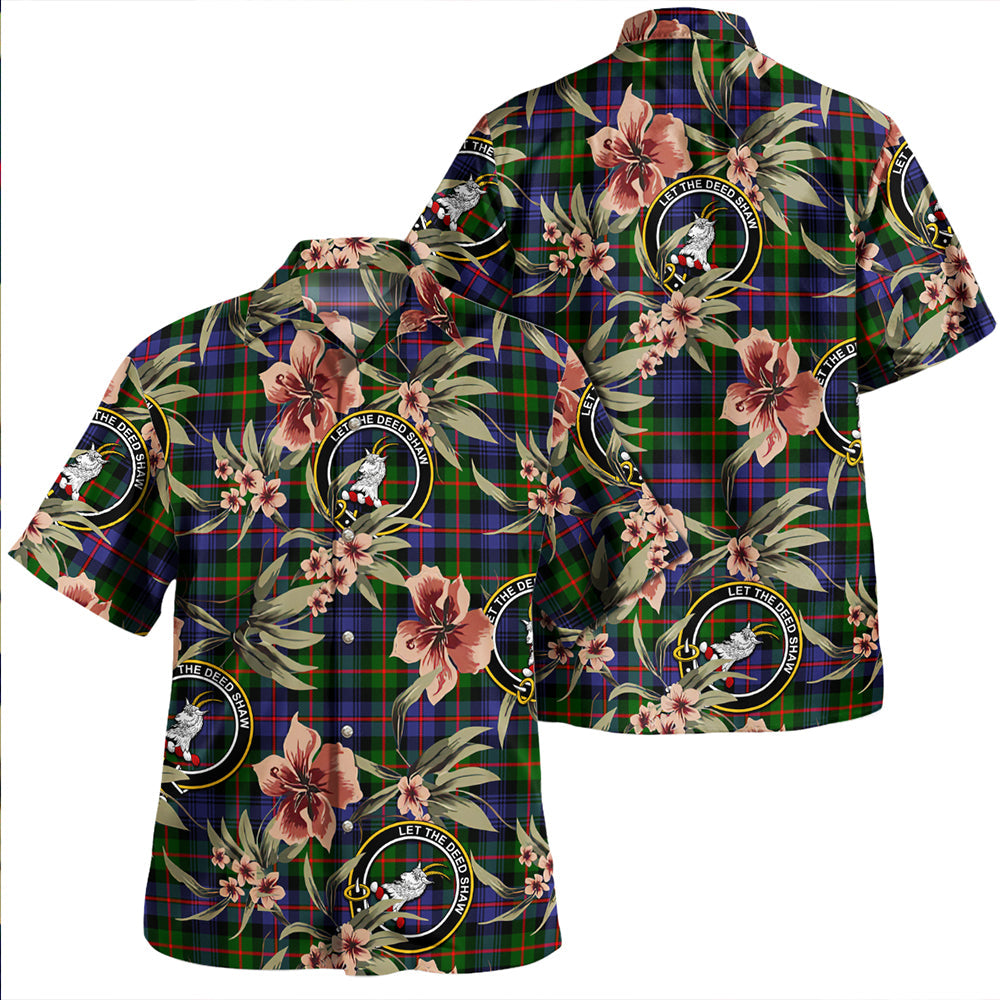 Fleming Clan Badge Tartan Aloha Hawaiian Shirt Tropical Old Style ...