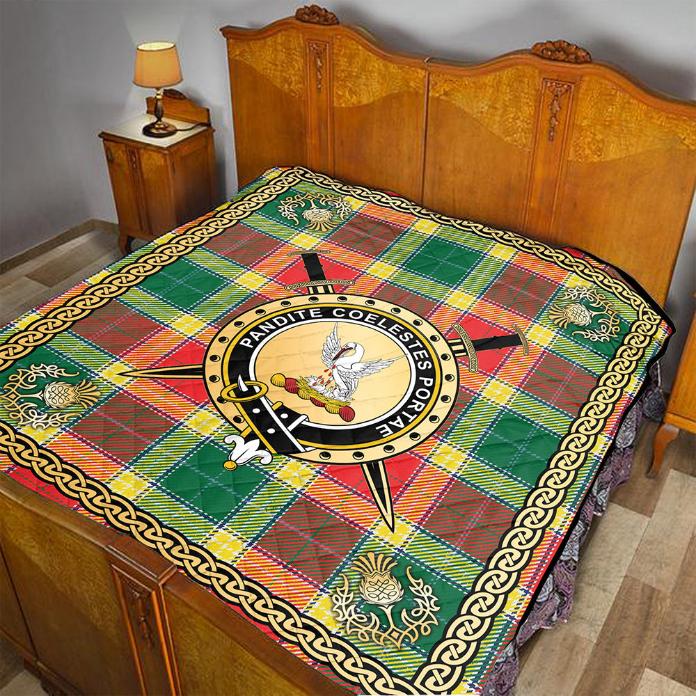 Gibson (Gibbs) Modern Clan Badge Tartan Premium Quilt Celtic Shield ...