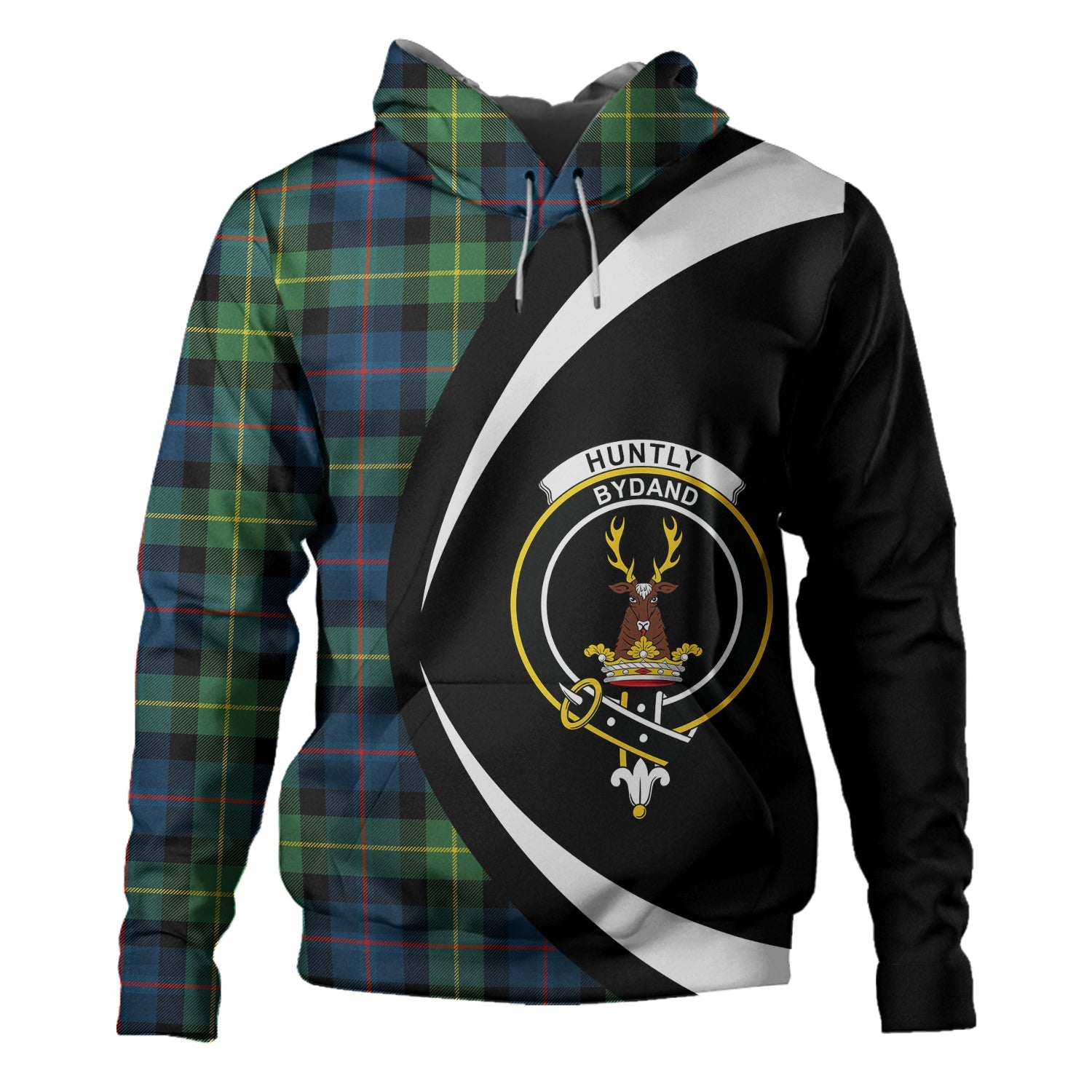 Huntly Gordon Gathering 2000 Modern Clan Badge Tartan Hoodie Circle ...