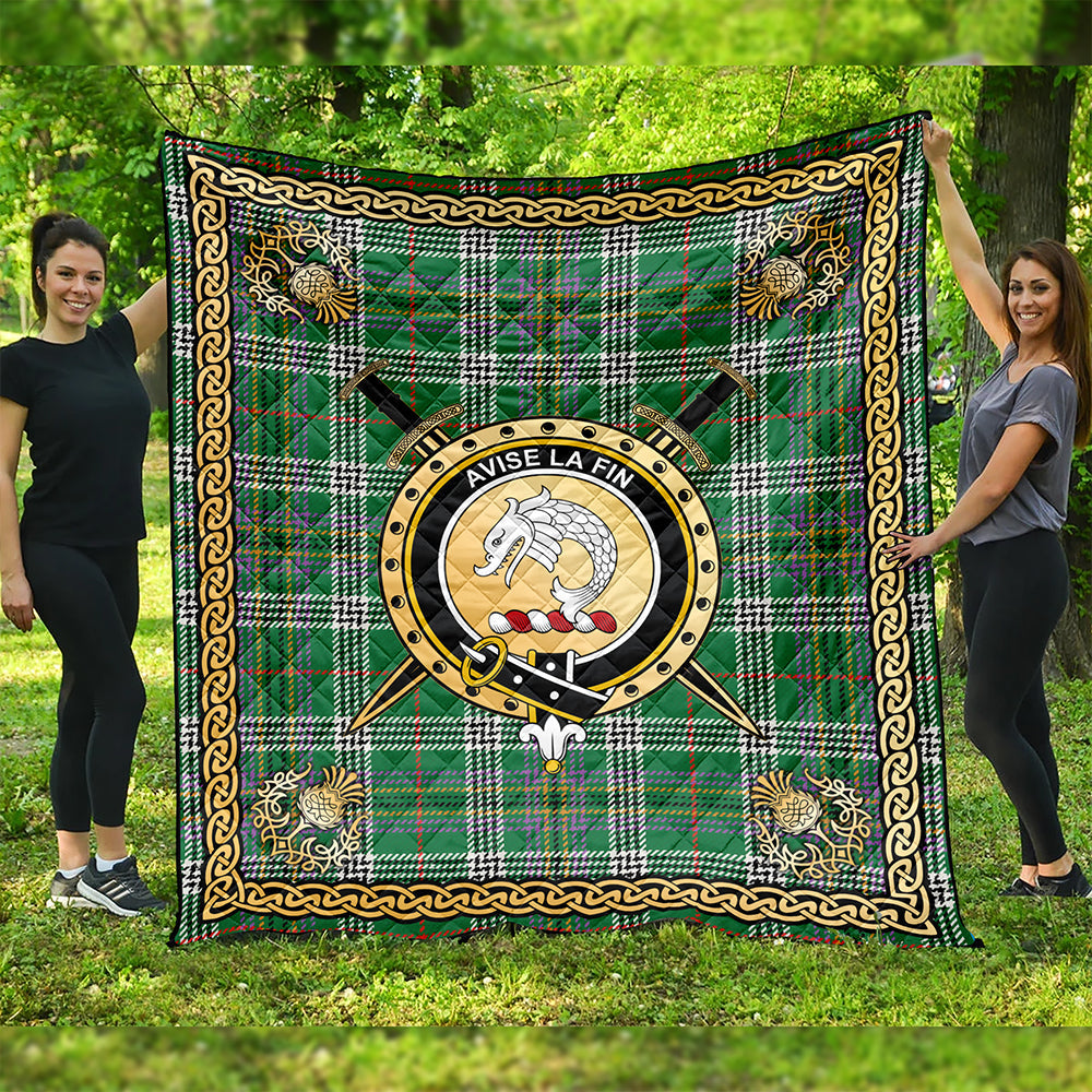 Kennedy Ancient Clan Badge Tartan Premium Quilt Celtic Shield | Celticprime.com – celticprime