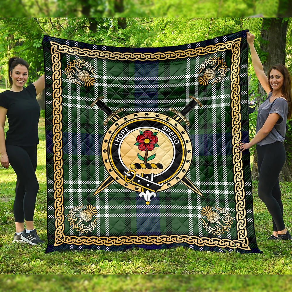 Learmonth Clan Badge Tartan Premium Quilt Celtic Shield | Celticprime ...