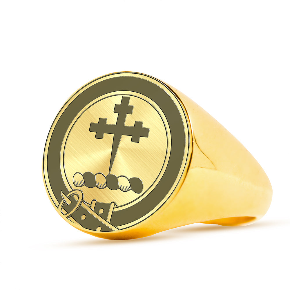 Leith Clan Badge Engraved Signet Ring | Celticprime.com – celticprime