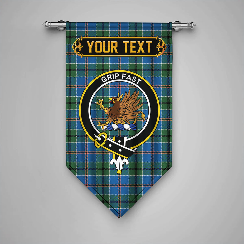 Leslie of the Hebrides Ancient Clan Badge Tartan Gonfalon Personalize ...