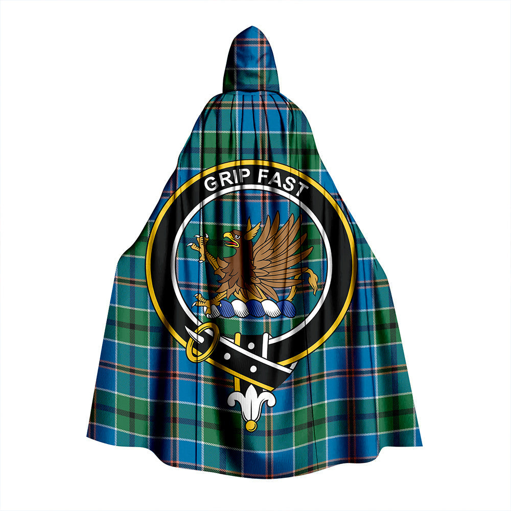 Leslie of the Hebrides Ancient Clan Badge Tartan Hooded Cloak ...