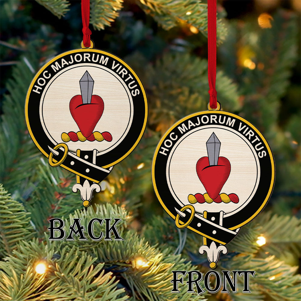 Logan Clan Badge Wood Acrylic Ornament | Celticprime.com – celticprime