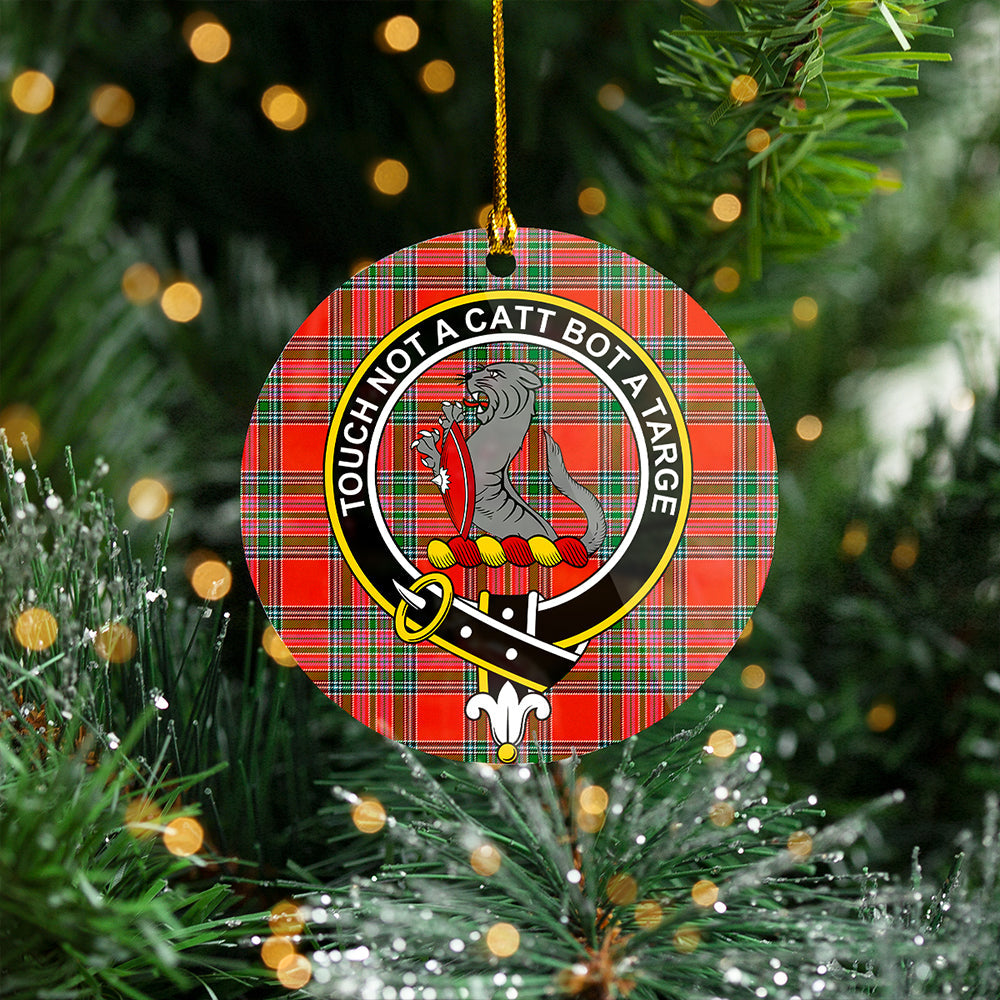 MacBean (MacBain) Ancient Clan Badge Tartan Plastic Christmas Ornaments ...